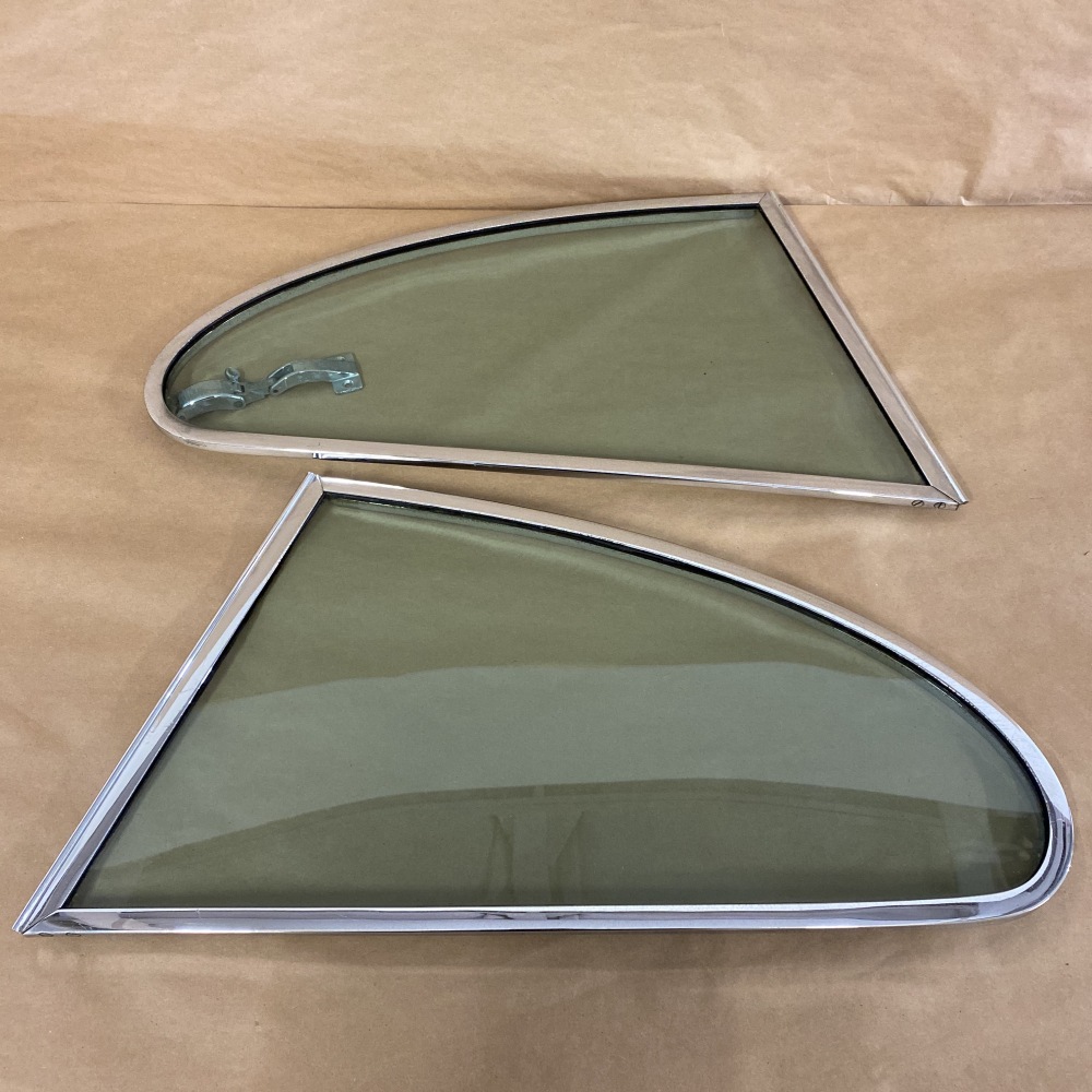 Original Jaguar XKE E-Type 2+2 Rear Quarter Window RH LH Pair Triplex ...