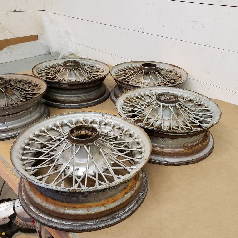 Sunbeam Alpine Original Wire Wheel 13 x 4 inch 60 Spoke Set of 5 OEM ...