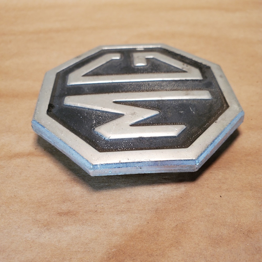 Original MG MGB Trunk Boot Lid Metal Octagon Badge Emblem 1974-1980 ...
