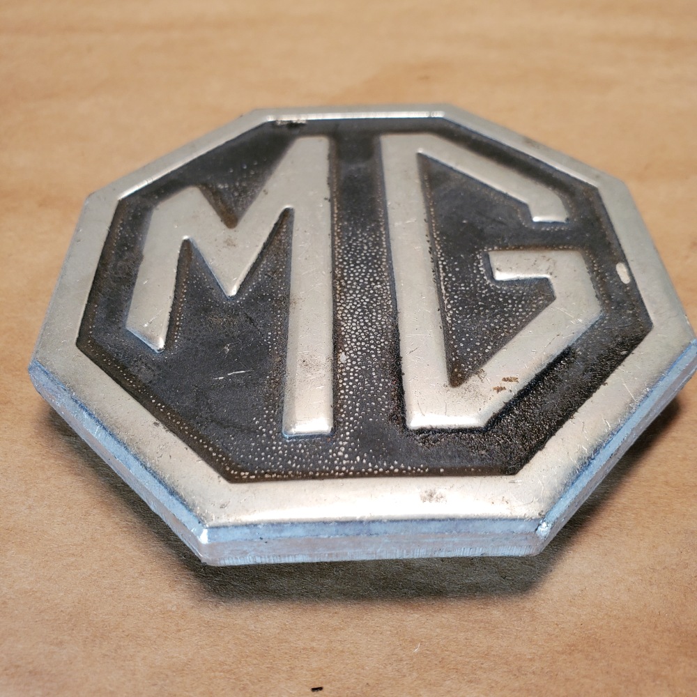 Original MG MGB Trunk Boot Lid Metal Octagon Badge Emblem 1974-1980 ...