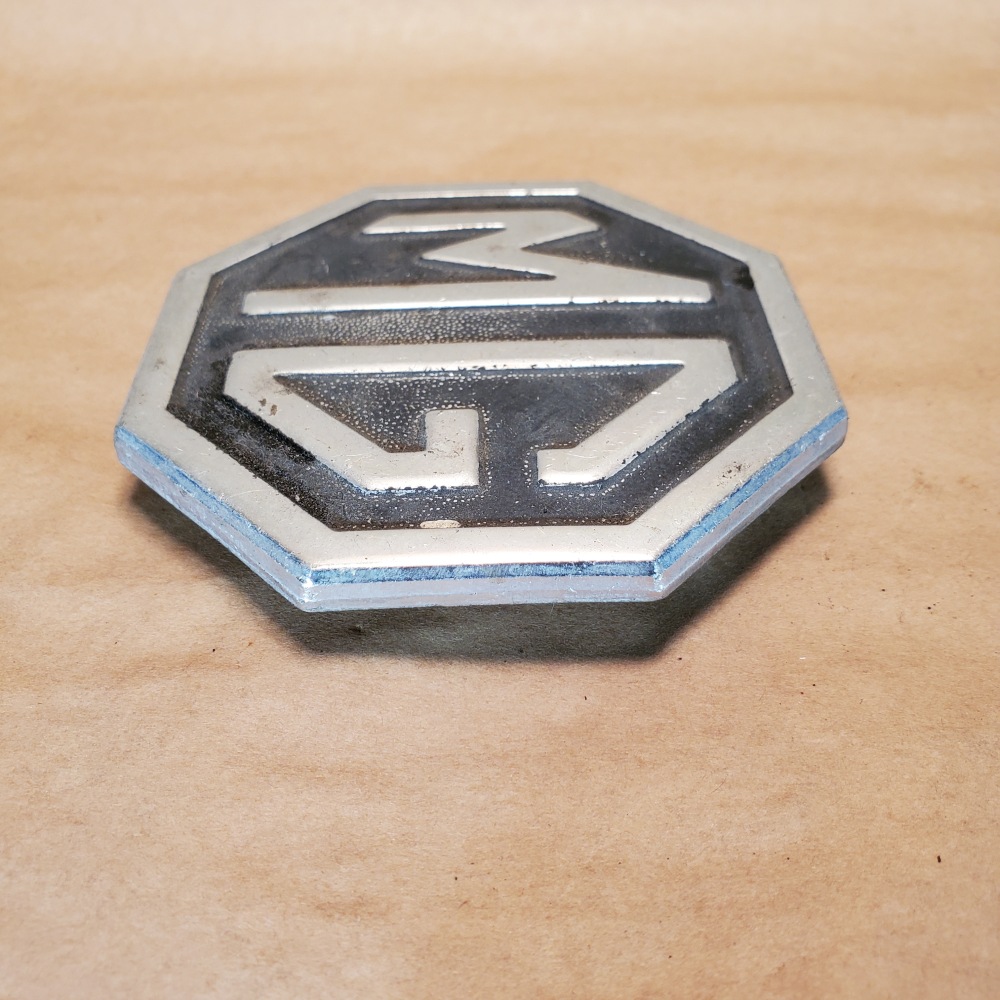 Original MG MGB Trunk Boot Lid Metal Octagon Badge Emblem 1974-1980 ...