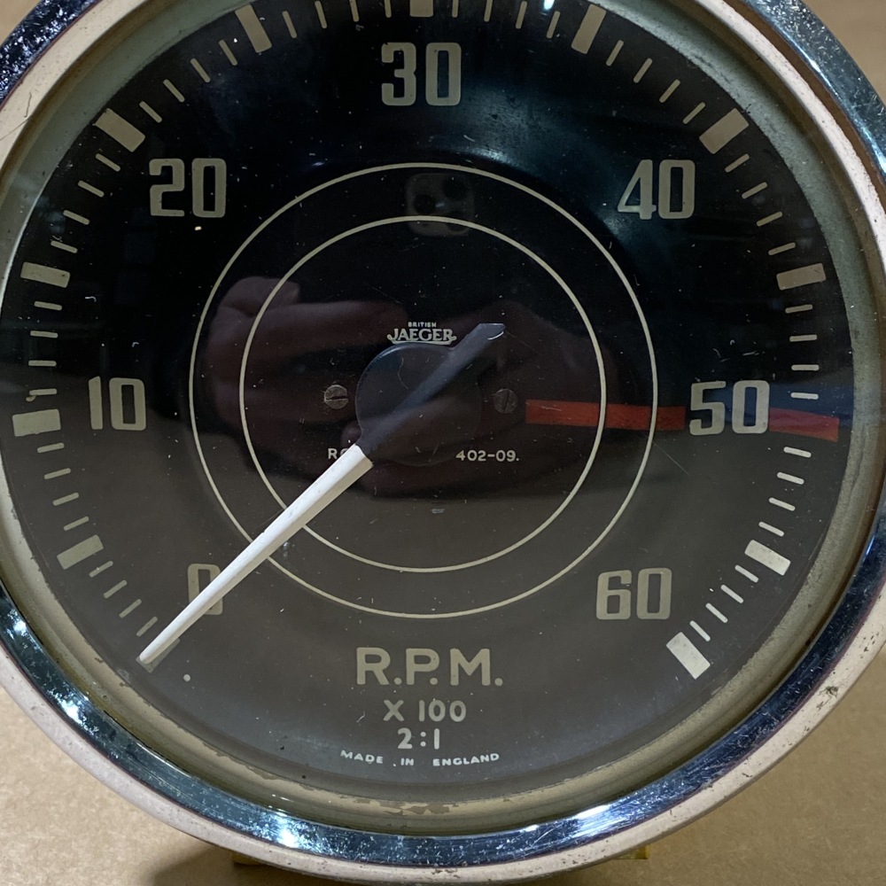 Original Triumph TR2 TR3 British Jaeger Tachometer RC 163 51-111-402-09 ...