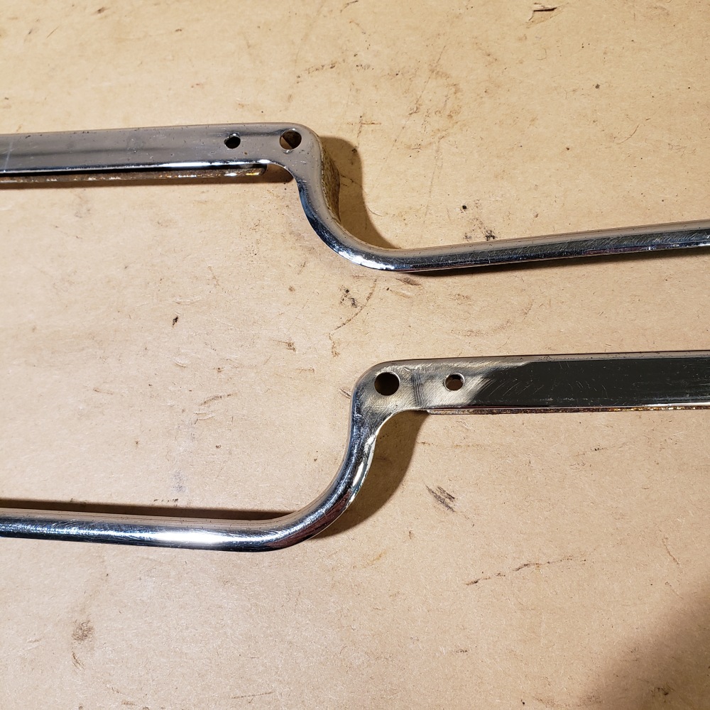 Original Jaguar XKE E-Type S1.5 S2 Door Handle Recess Chrome Pair ...