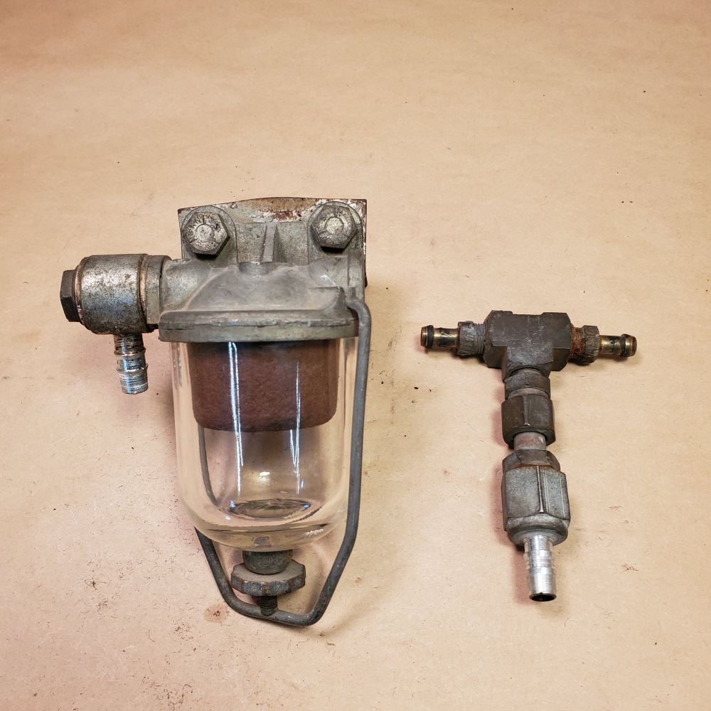 Original Jaguar XKE E-Type Series 1 AC Fuel Filter With Glass Bowl, Tee ...