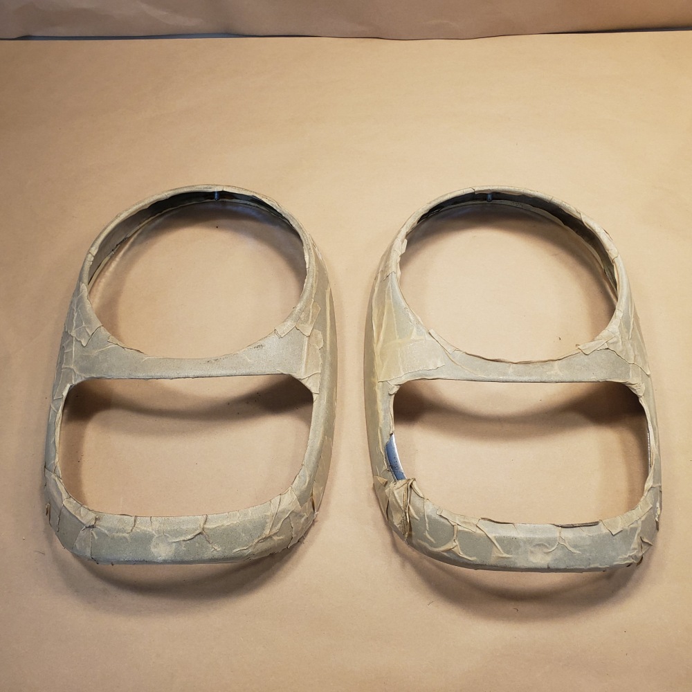 Original Mercedes 300SL Roadster Headlamp Chrome Ornamental Trim Pair ...