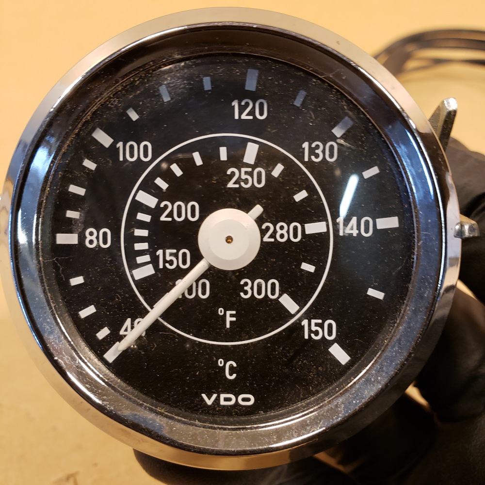 Vintage VDO KR2000 Black/White Water Temperature Gauge 150C 300F Dated ...