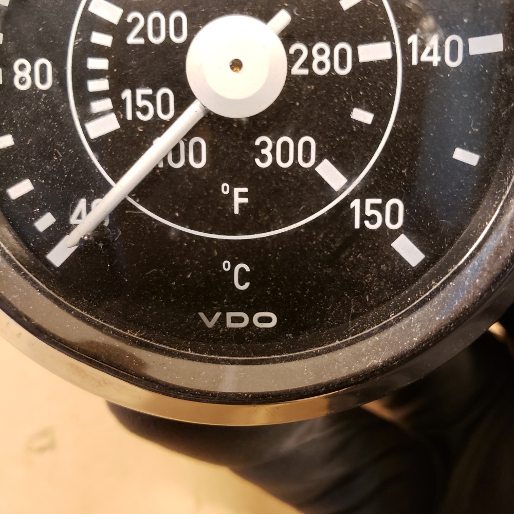 Vintage VDO KR2000 Black/White Water Temperature Gauge 150C 300F Dated ...