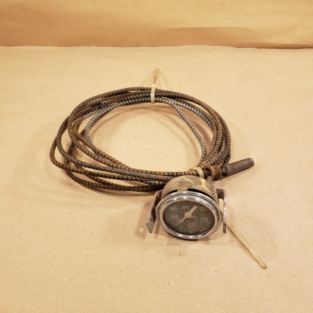 Stewart Warner SW 2209 Oil Temperature Gauge Curved Glass 270 Degrees ...