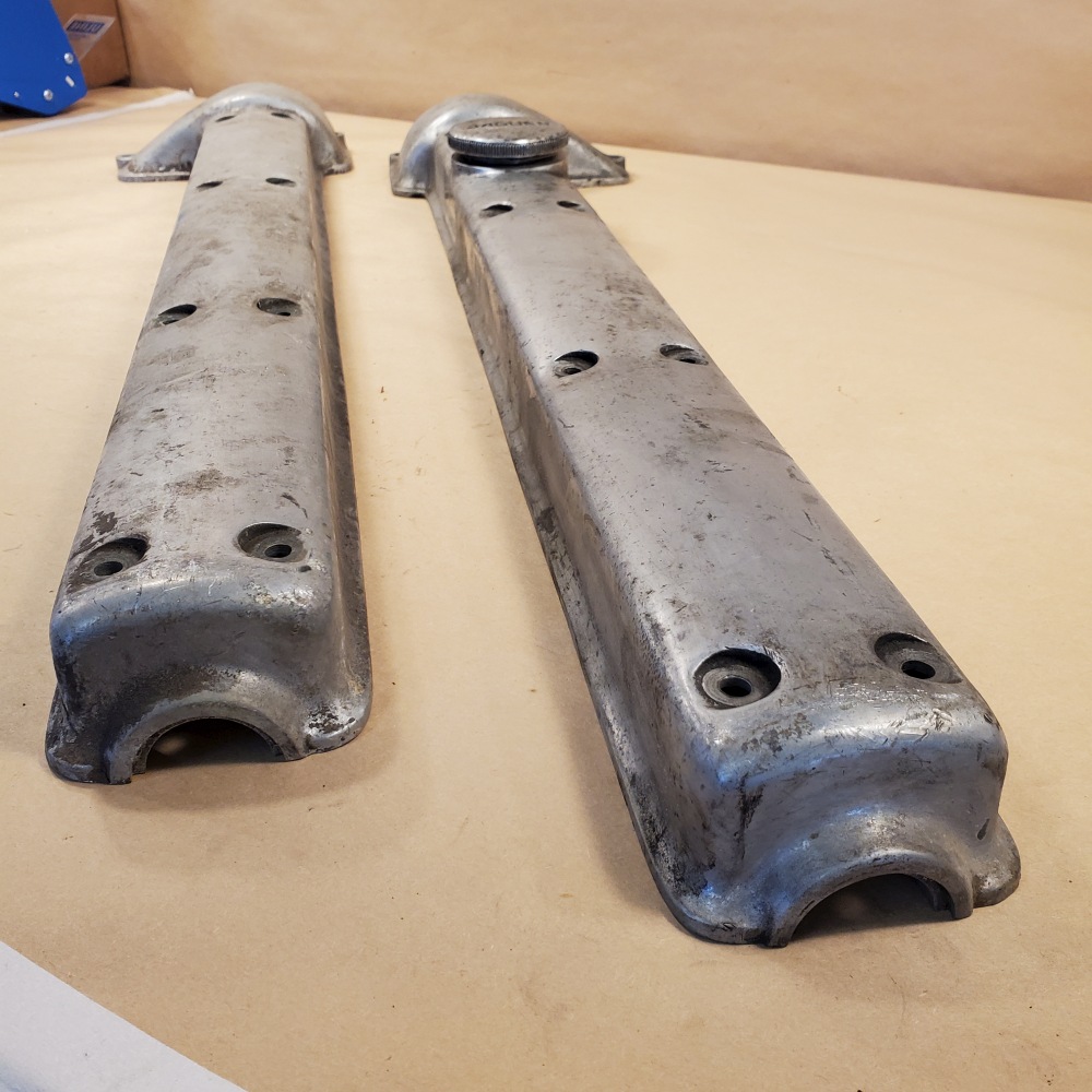 Jaguar XK140 Aluminum Cam Covers Valve Covers Left Right LH RH Pair ...